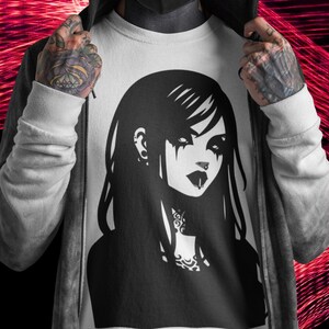 Beautiful Goth Girl PNG, Jpg, SVG, EPS, Vector, Instant Download - Etsy