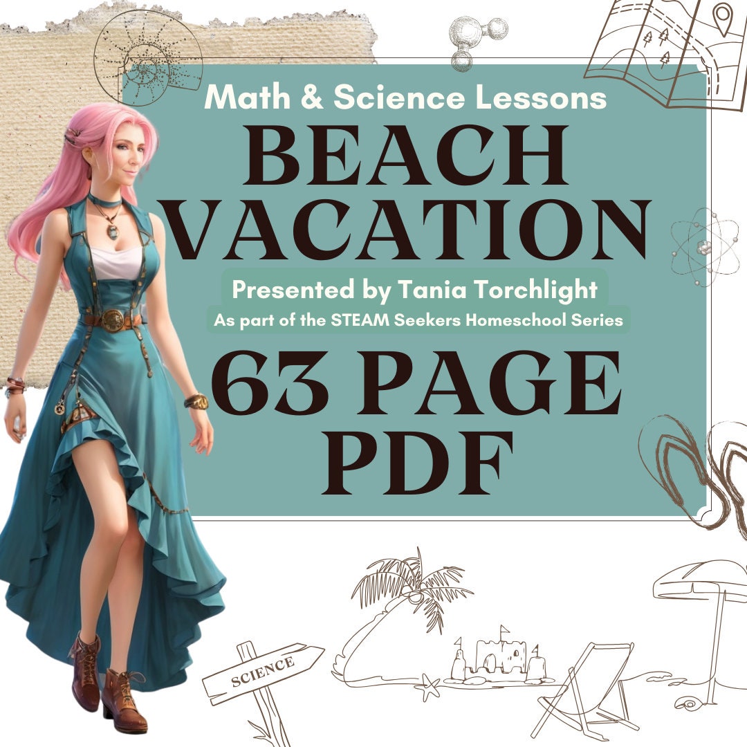Beach Vacation Math & Science Lessons | Homeschool STEAM (PDF) - Etsy