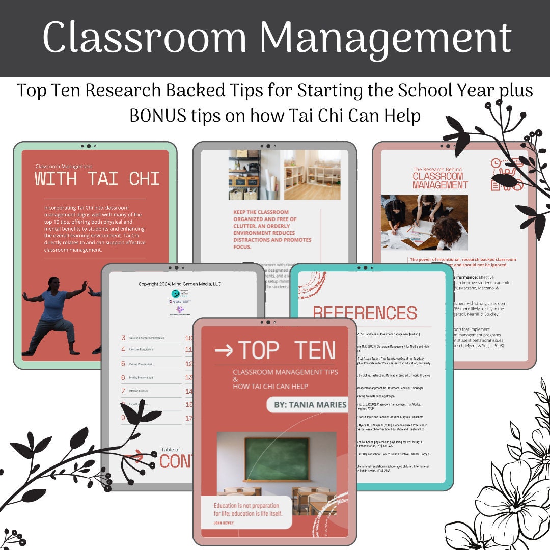 Mindfulness & Self Regulation Classroom Management Plan BONUS: Tai Chi ...