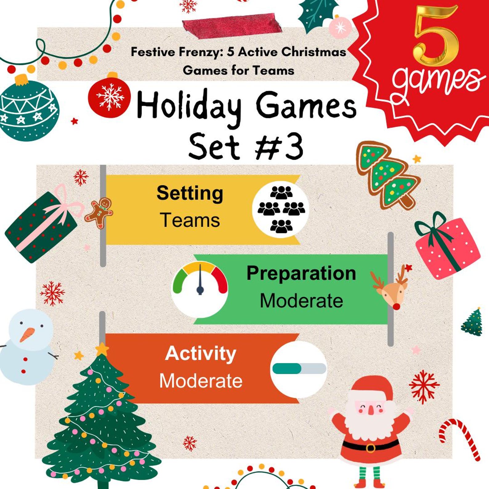 5 Low Prep Active Christmas Party Games for Team Challenge | Holiday ...