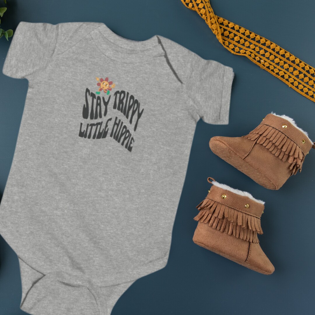 Hippie Baby Infant Bodysuit Groovy Dancing Flower Stay Trippy - Etsy