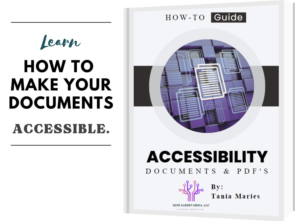 WCAG Best Practices for documents, pdfs, and e-books, How to Use docs, word, canva, and the ...