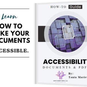 WCAG Best Practices for documents, pdfs, and e-books, How to Use docs, word, canva, and the ...