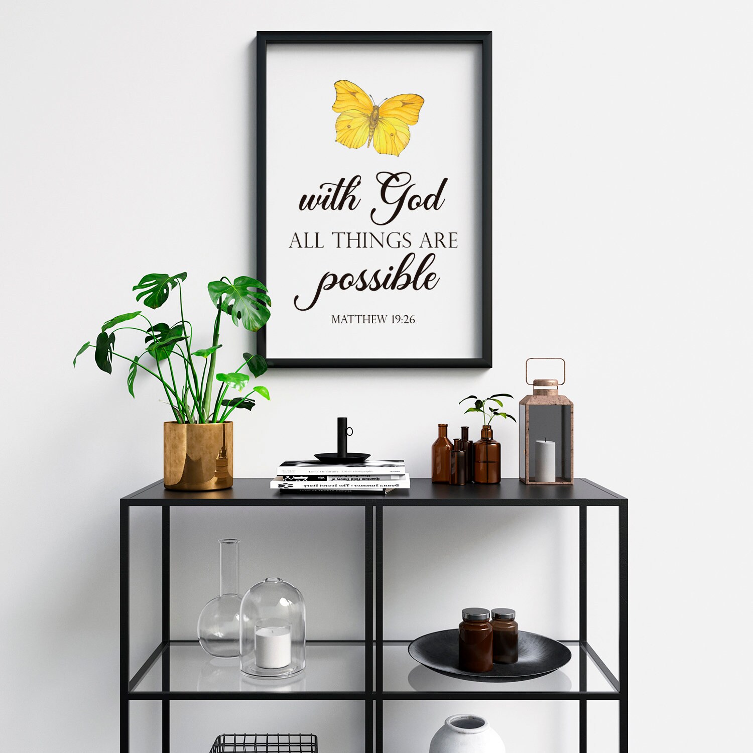 With God All Things Are Possible, Matthew 19:26, Christian Wall Art ...