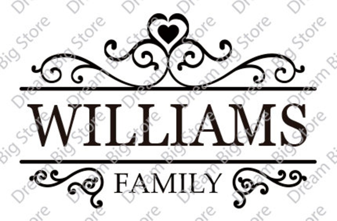 Custom Last Name Sign Svg, Custom Family Name Sign Svg. Family Monogram ...
