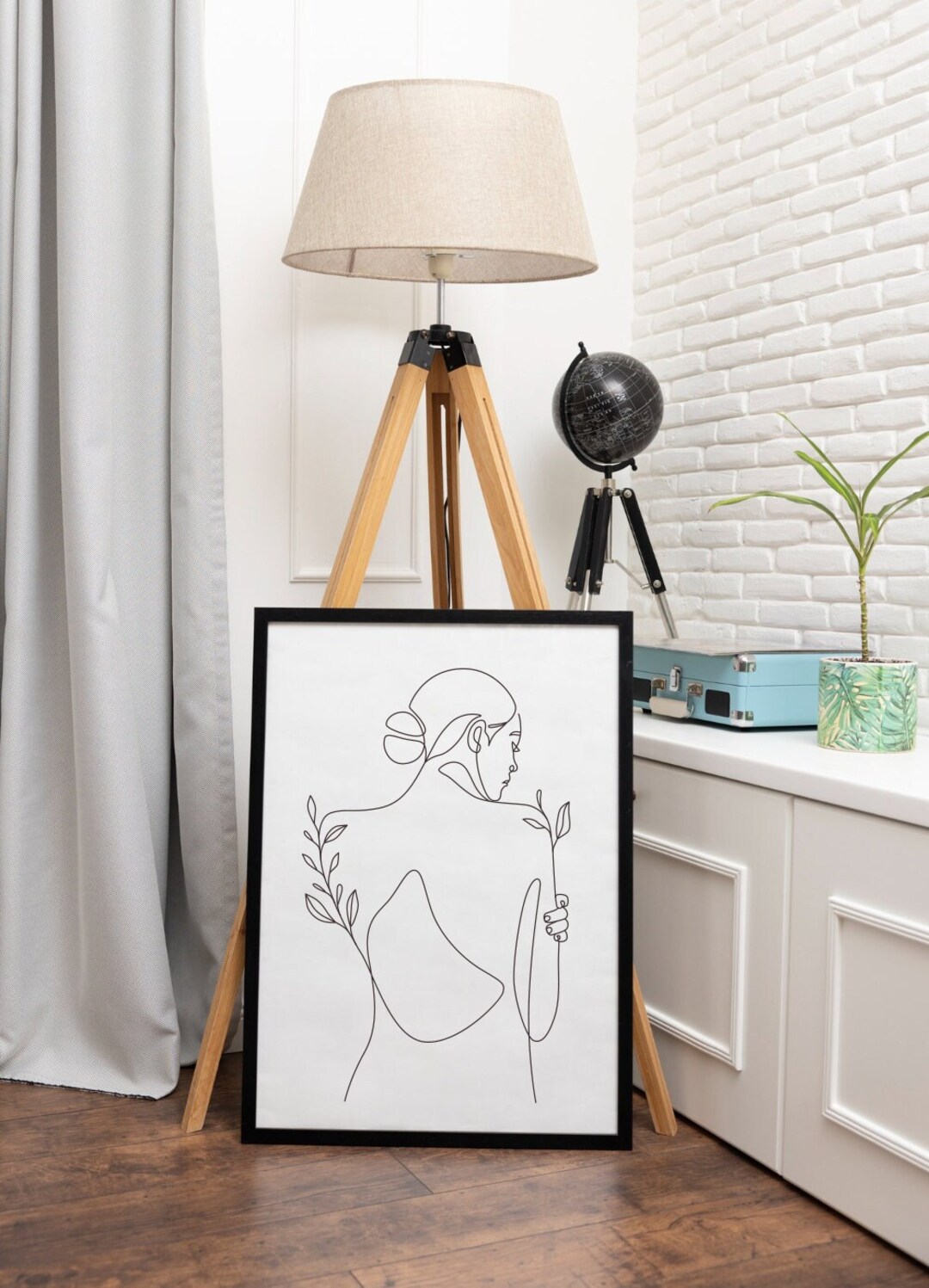 Woman Line Drawing Art Print, Modern Body Line Art, Minimalist Feminine ...