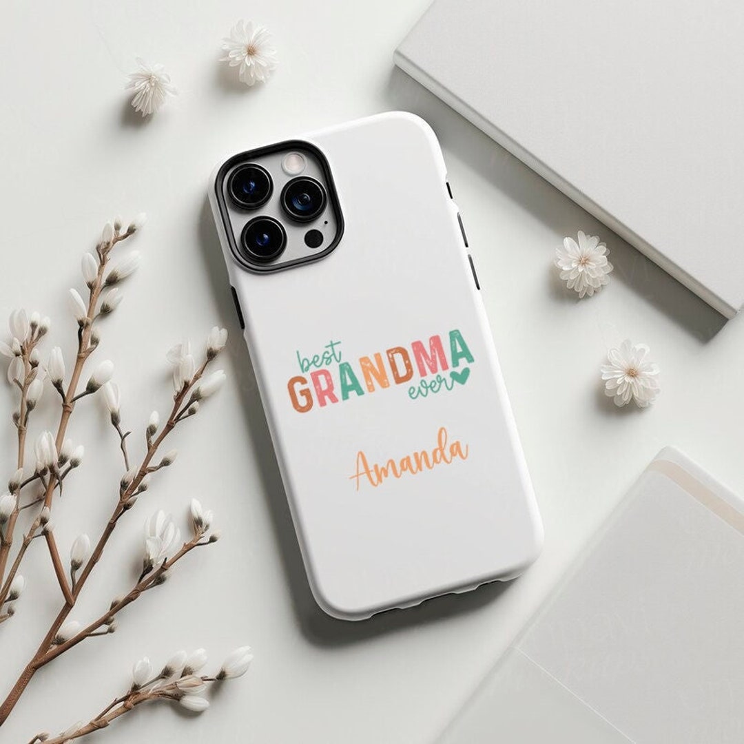 Personalized Grandma Phone Case for iPhone 13, Floral Case, Custom ...
