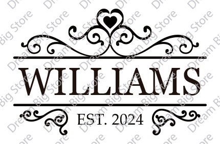 Custom Last Name Sign Svg, Custom Family Name Sign Svg. Family Monogram ...