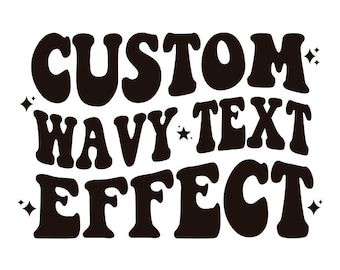 Custom Wavy Text Svg, Personalized Retro Wavy Text Svg, Vintage Name Monogram Svg. Cut File ...