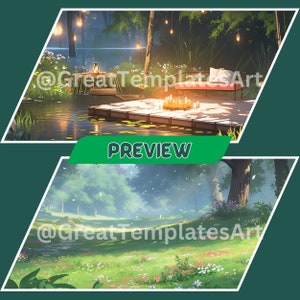 Mid-summer Vtuber Background, Virtual Background, Stream Assets, Lofi ...