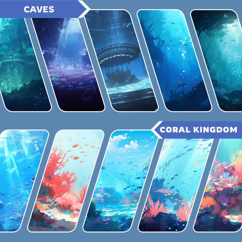Twitch Background Under Water Theme Vtuber Background for Twitch Stream ...