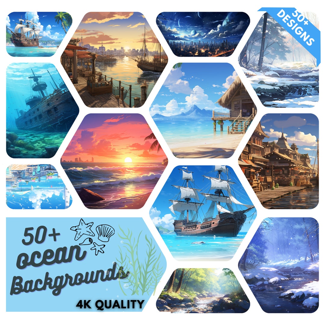 Twitch Background - Ocean Theme Vtuber Overlay for Twitch Stream ...