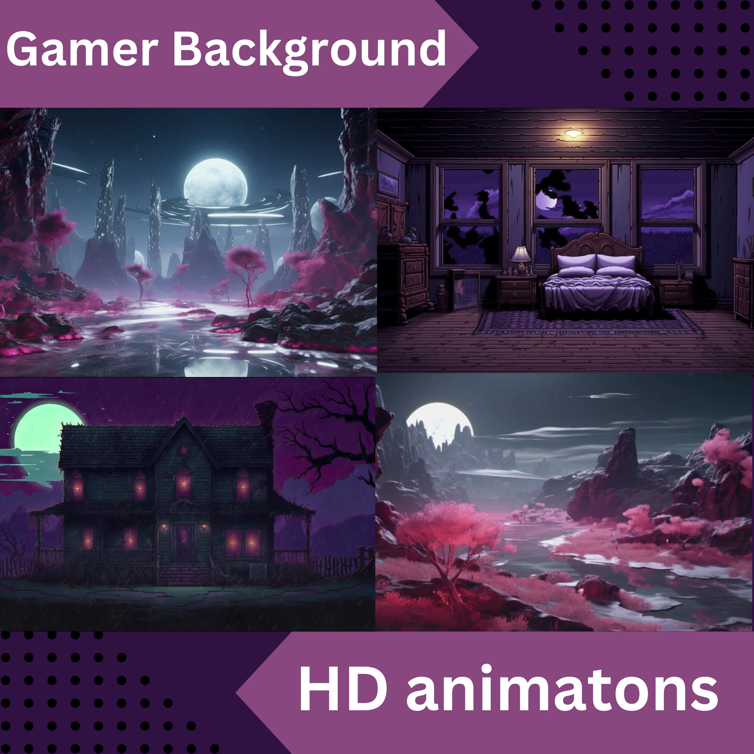 20x Animated Background Pixel Art Twitch Minecraft Animated Background ...