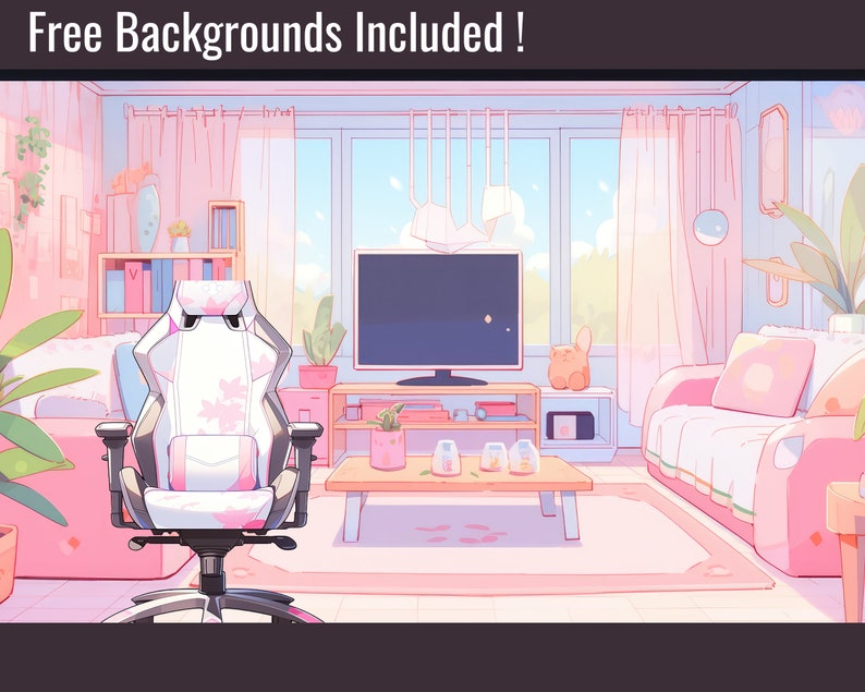 20x Vtuber Stream Package Vtuber Background Vtuber Gaming Chair ...