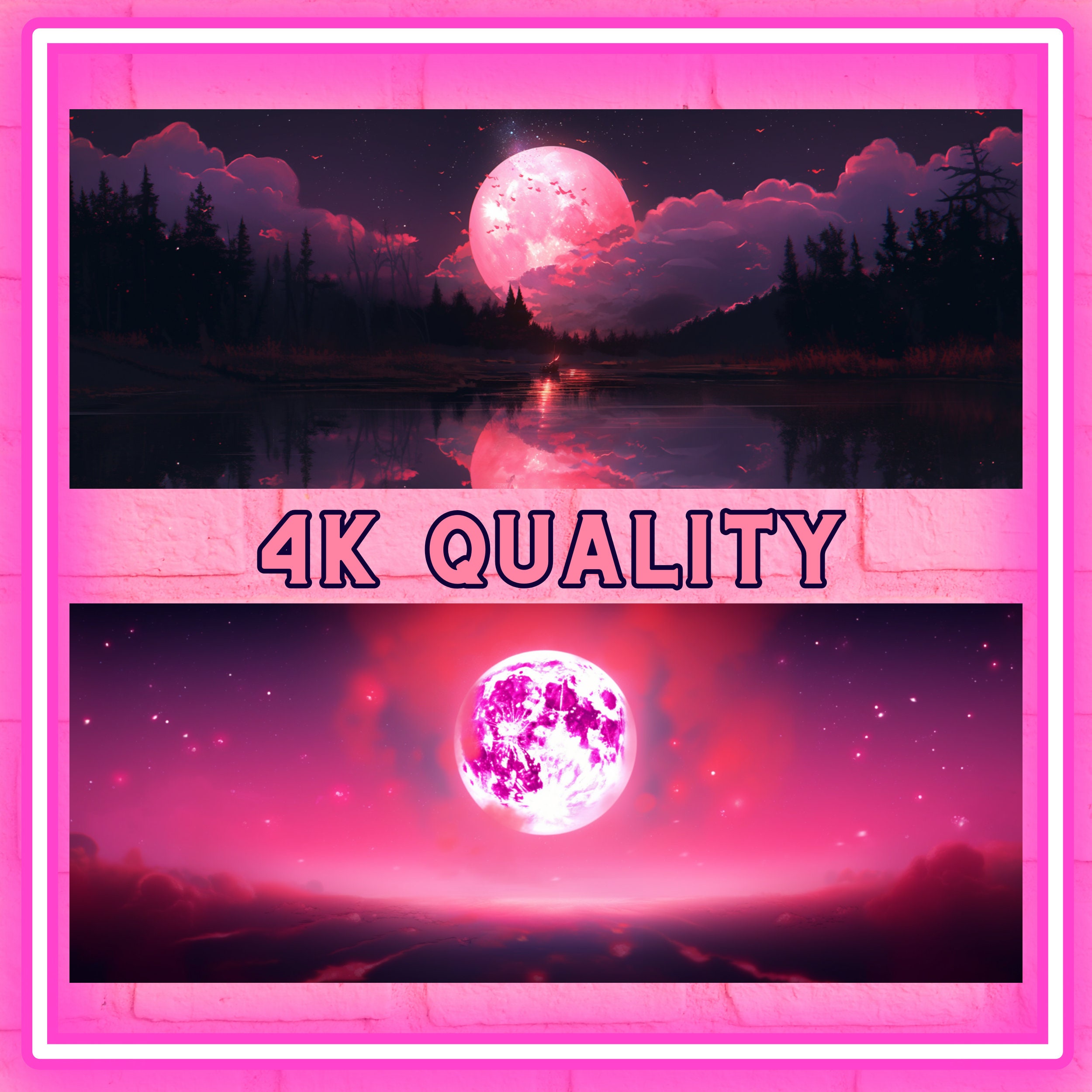 Twitch Pink Banner 30x Cozy Twitch Background Cozy Twitch Pink Banner ...