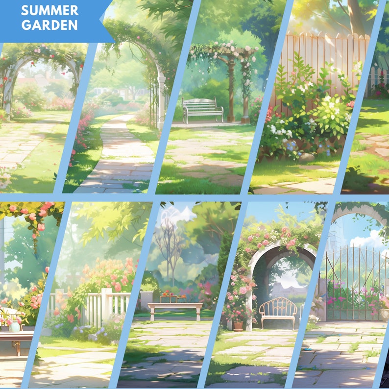 150 Summer Vtuber Backgrounds: Lofi Twitch & Zoom Overlays (PNG) - Etsy
