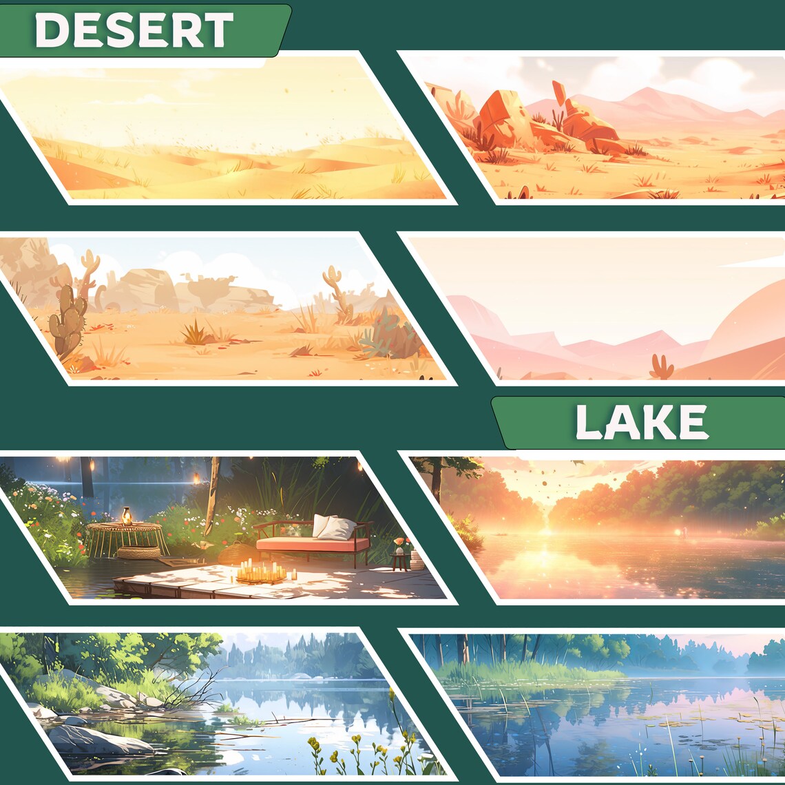 Midsummer Vtuber Backgrounds: Cozy Stream & Zoom Assets (100 PNG) - Etsy