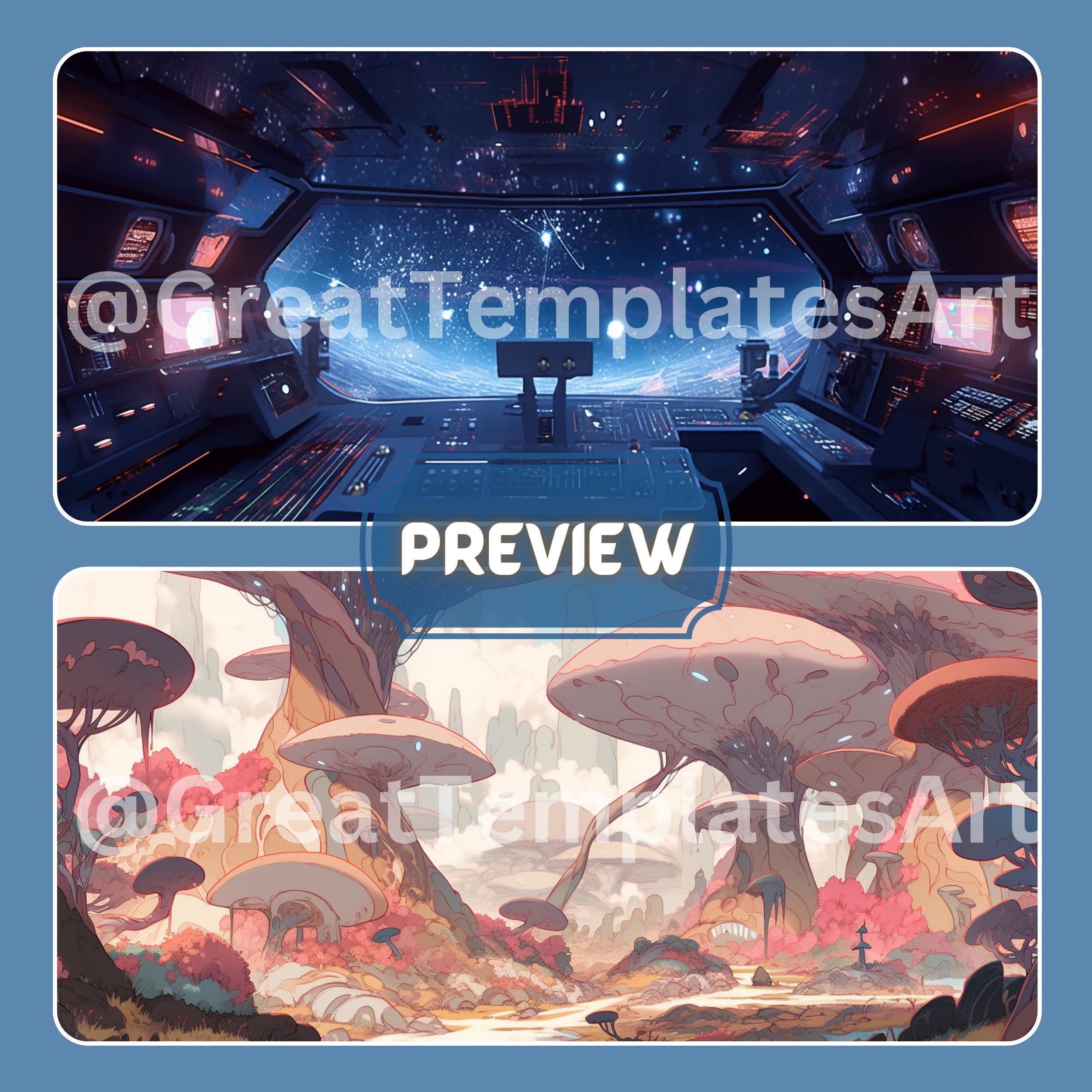 Space Vtuber Background Virtual Background Stream Asset Lofi Background ...