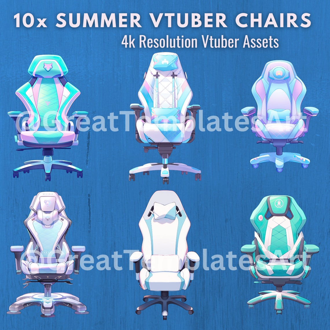 Vtuber Summer Mega Pack, Twitch Assets, Vtuber Backgrounds, Virtual Background, Animated ...