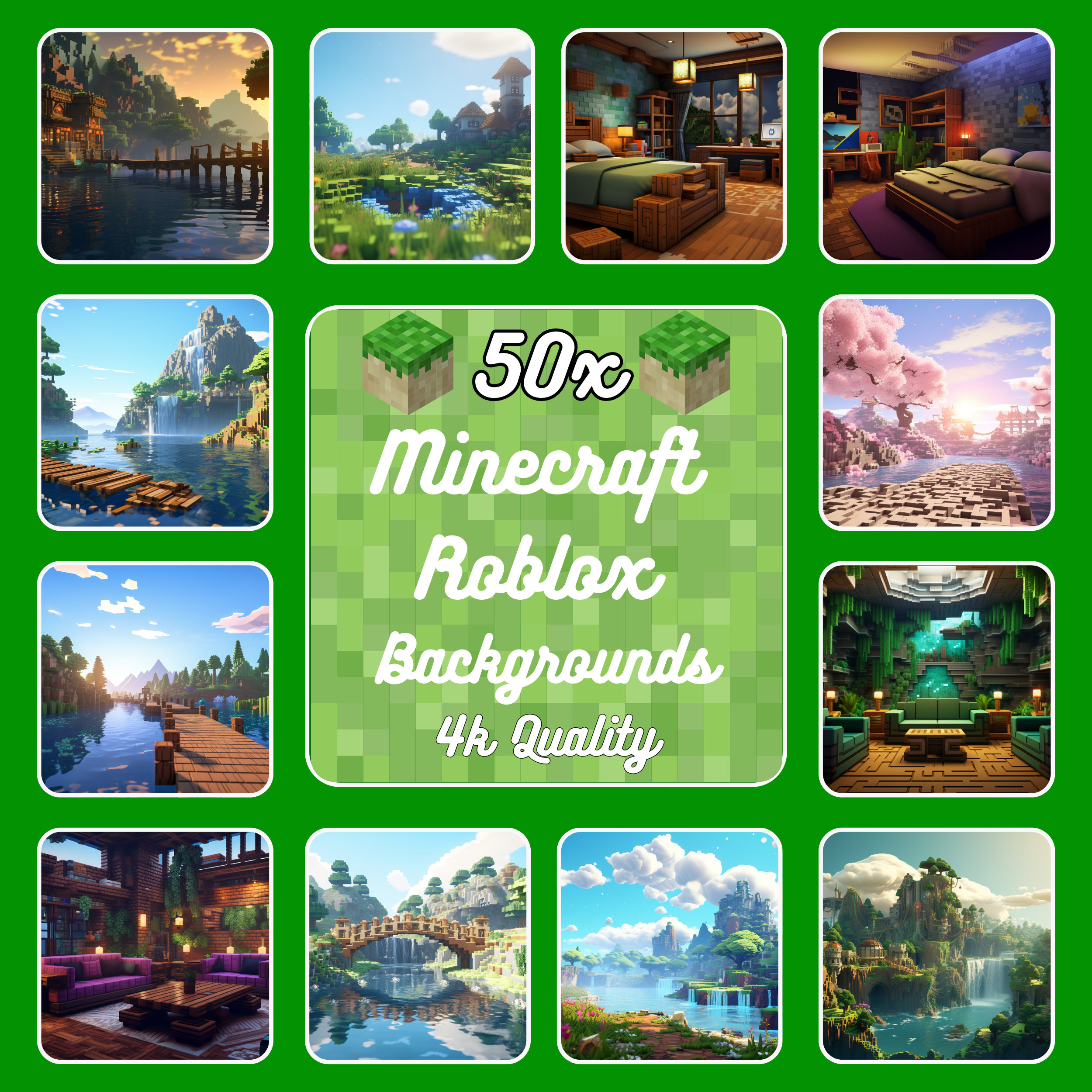 Minecraft Roblox Vtuber Background Cool Gaming Backgrounds Gamers ...