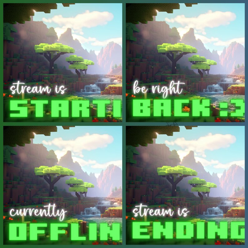 16x Twitch Animated Background Minecraft Twitch Screens Twitch Overlay ...