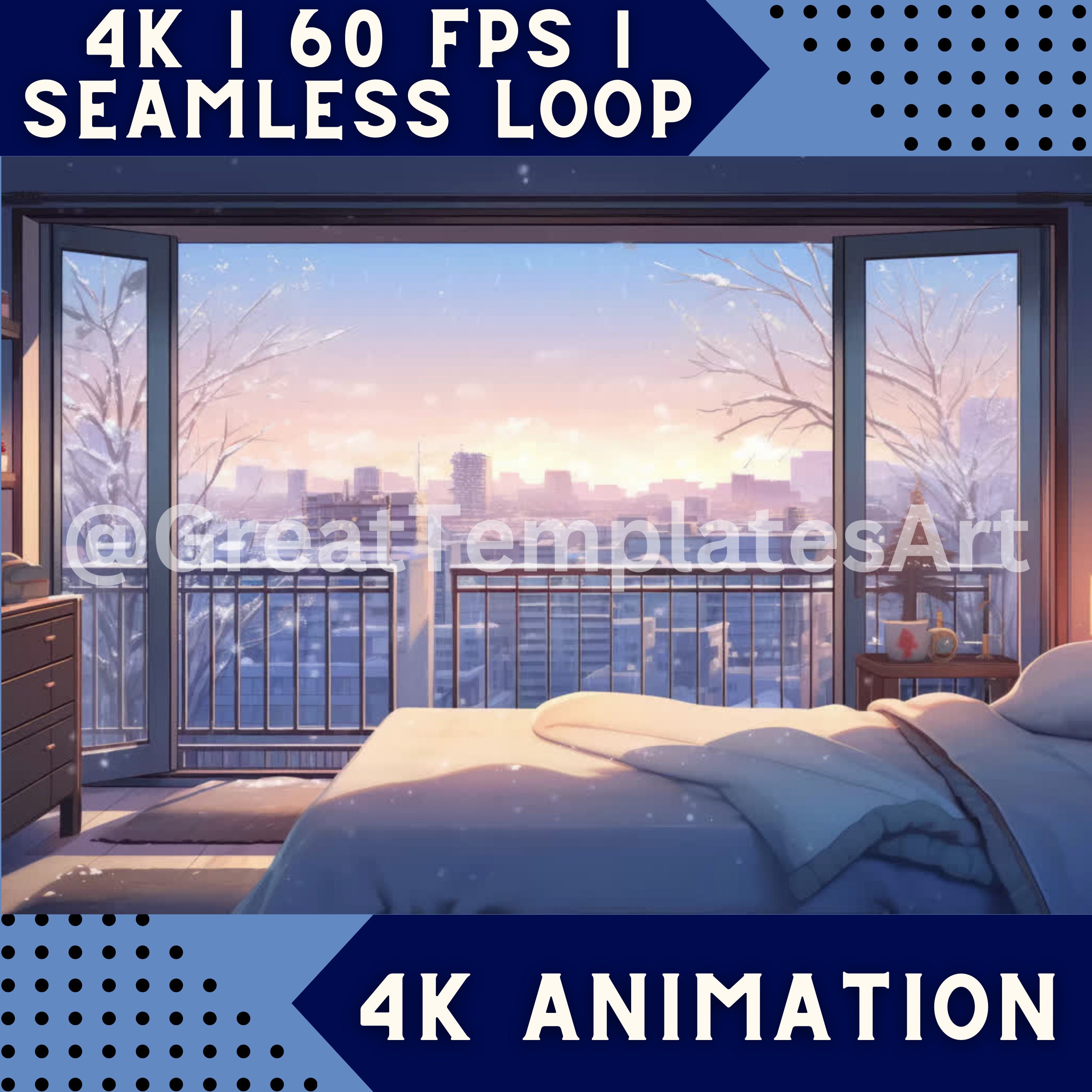 Twitch Animated Background Misty Bedroom Animated Background Animated ...