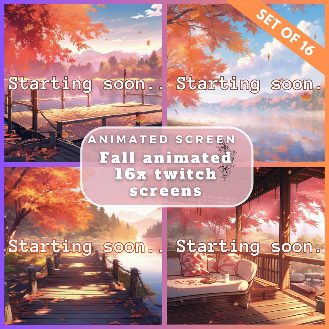 Twitch 16x Fall Animated Background Anime Lo-fi Twitch Screens Twitch ...