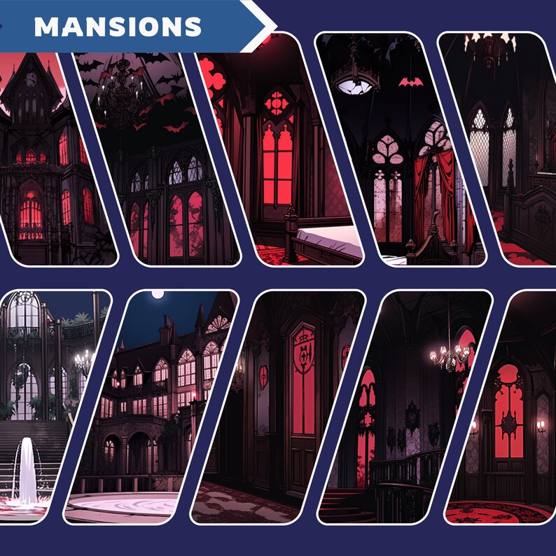 50x Spooky Halloween: Vtuber Backgrounds , Stream Assets for Twitch and ...