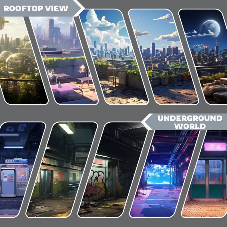 Urban Vtuber Backgrounds: 50x PNG Stream Assets (digital Download) - Etsy