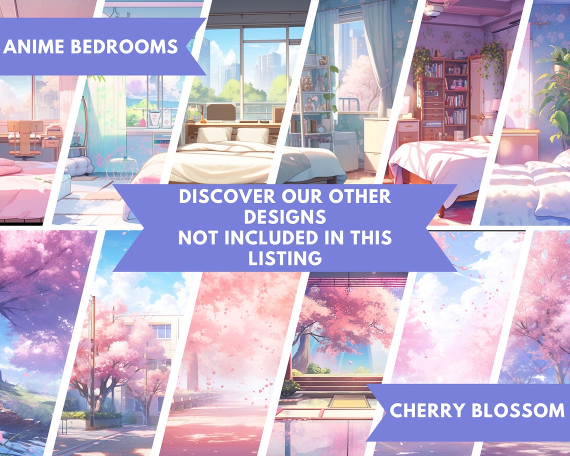 Anime Animated Background Twitch Streaming Background Asset Vtuber ...