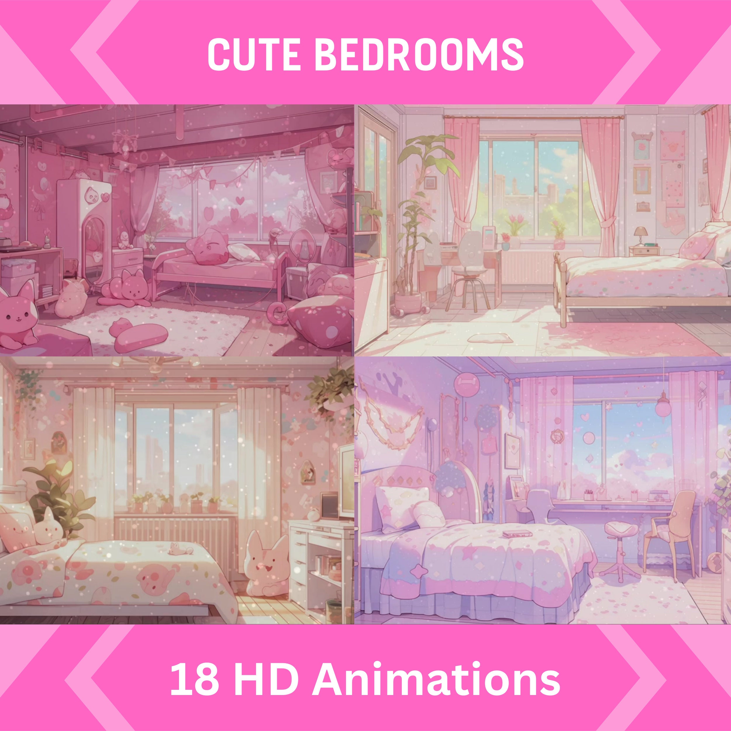 Lofi Anime Animated Backgrounds: Cozy Bedroom & Balcony Loops (digital ...