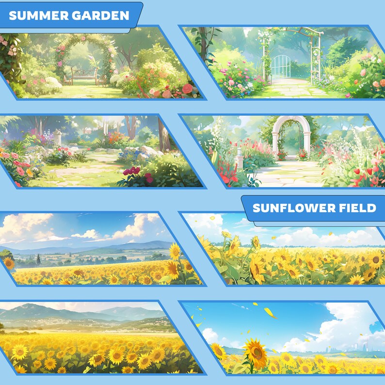Vtuber Summer Mega Pack, Twitch Assets, Vtuber Backgrounds, Virtual ...