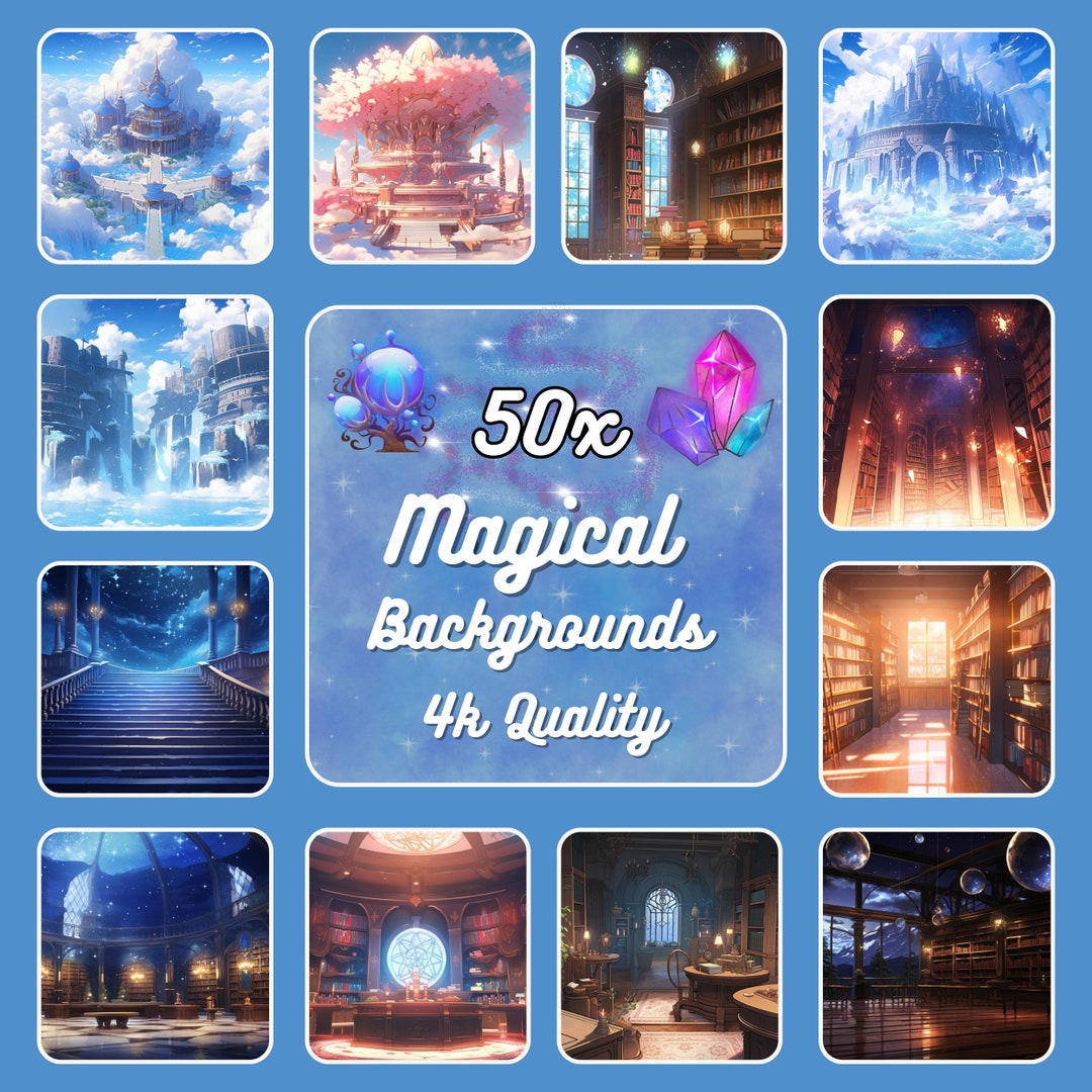 Magical Vtuber Background, Virtual Background, Stream Asset, Lofi ...