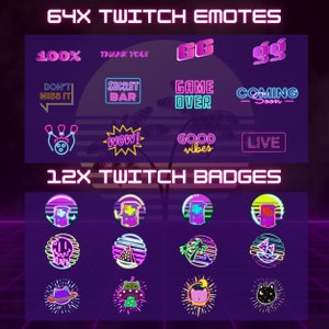 Synthwave Animated Twitch Stream Overlay Package (digital Download) - Etsy