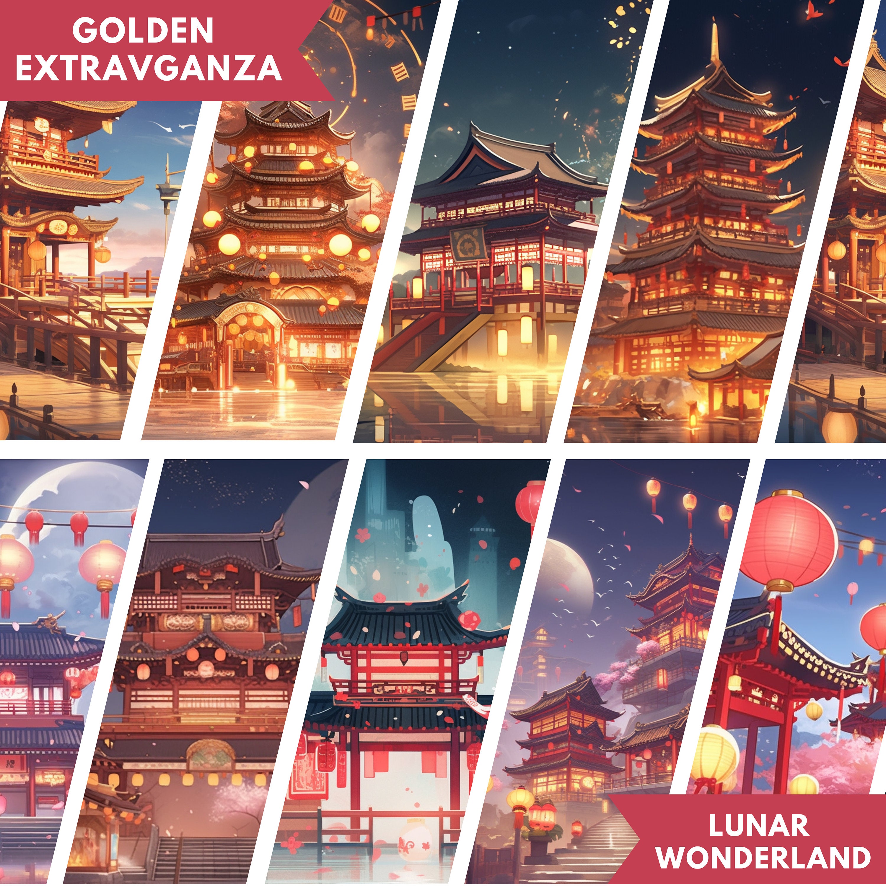 Mega Pack 200x Lunar Year Vtuber Stream Backgrounds Package Twitch ...