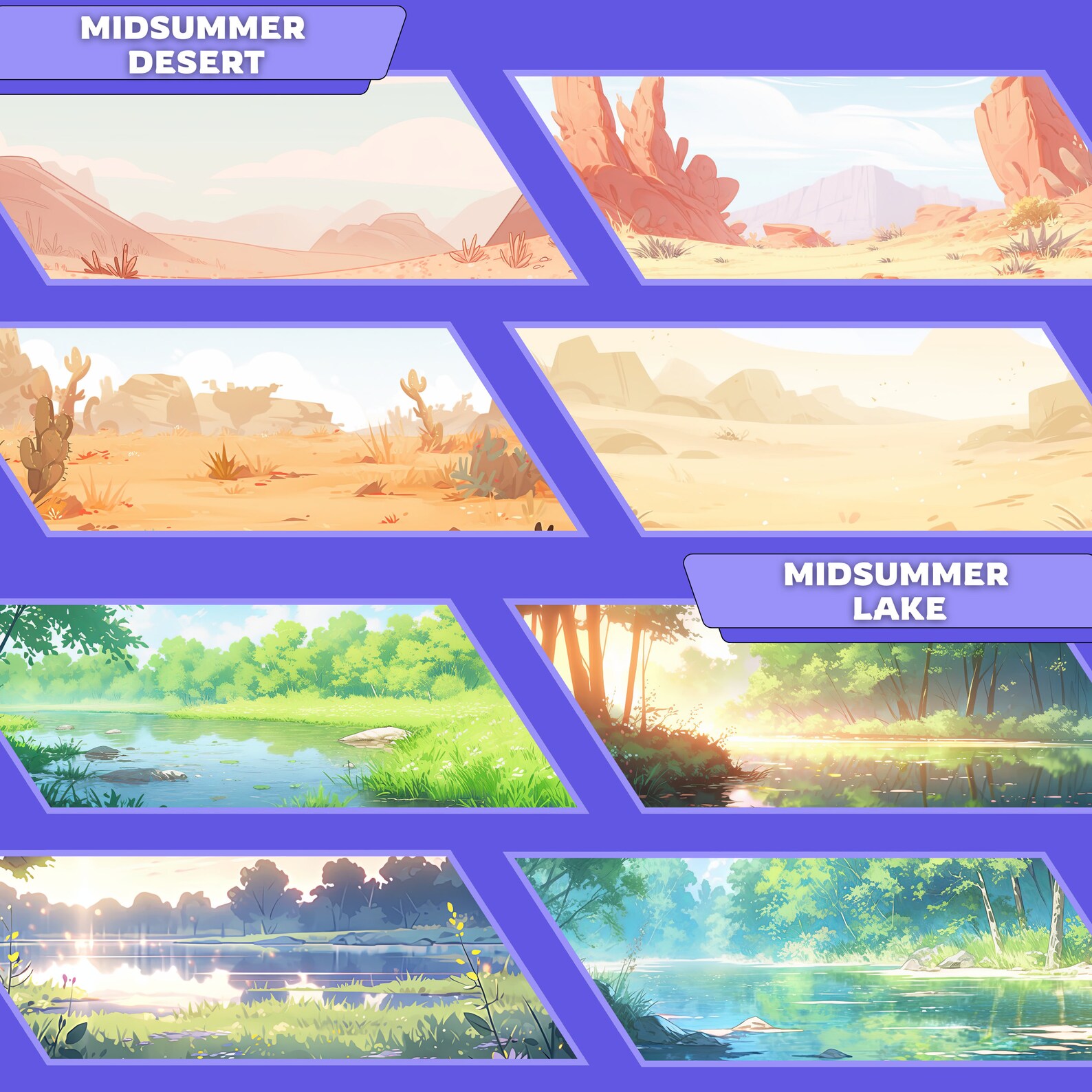 Mega Pack Mid-summer , Vtuber Background, Vtuber Animated Backgrounds ...