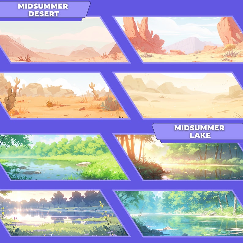 Mega Pack Mid-summer , Vtuber Background, Vtuber Animated Backgrounds ...