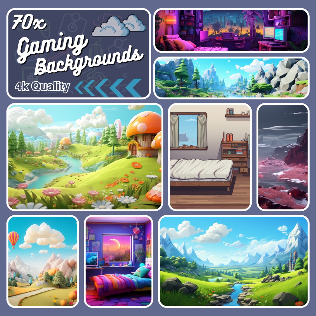 Twitch Background Gaming Style Vtuber Background for Twitch Stream ...