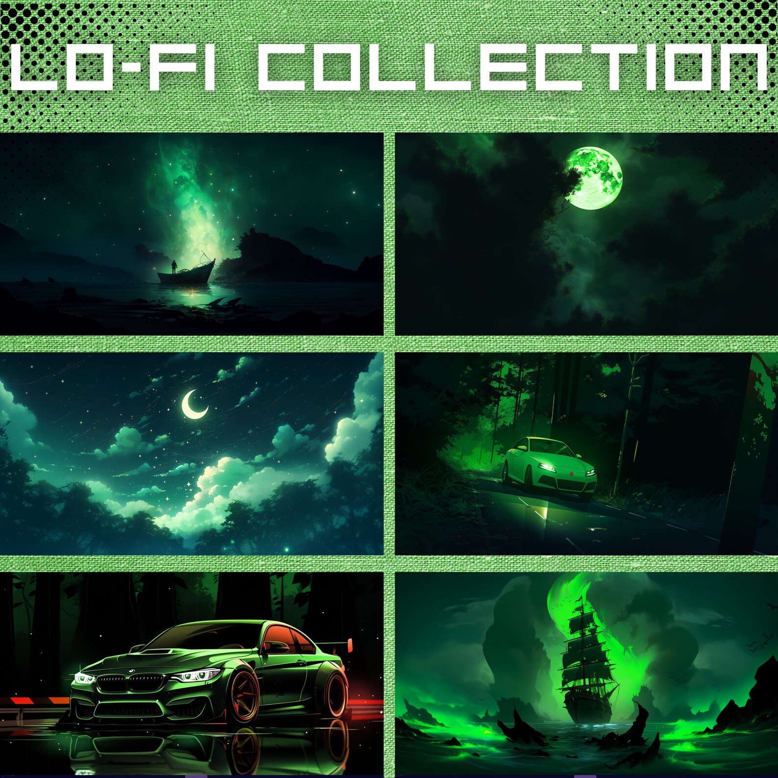 30x Twitch Green Banner Cozy Twitch Background Cozy Twitch Banner Cozy ...