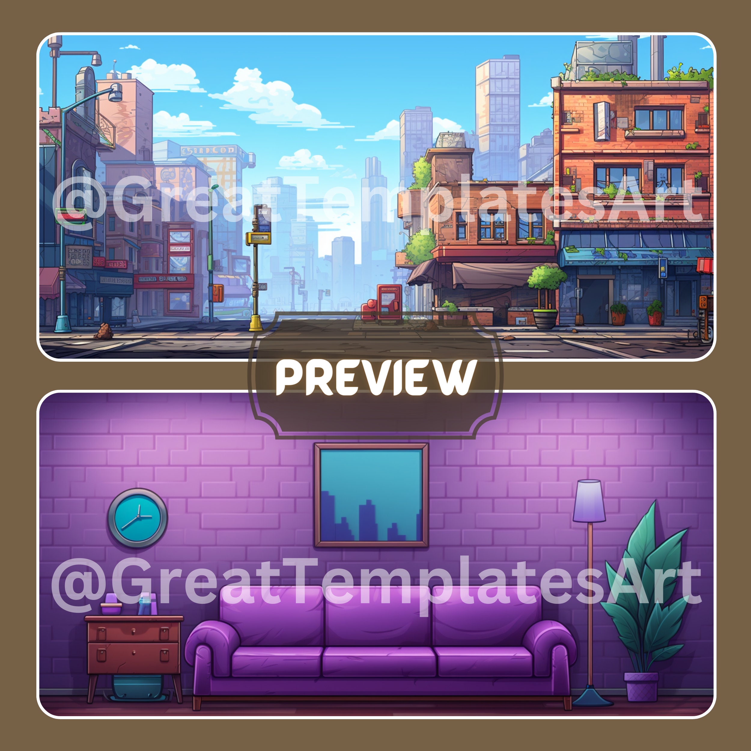 Pixel Art Vtuber Background Gaming Backgrounds Virtual Background ...