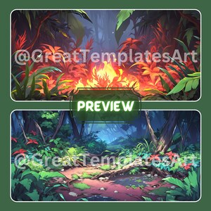50x Twitch Background - Forest Theme Vtuber Background for Twitch ...