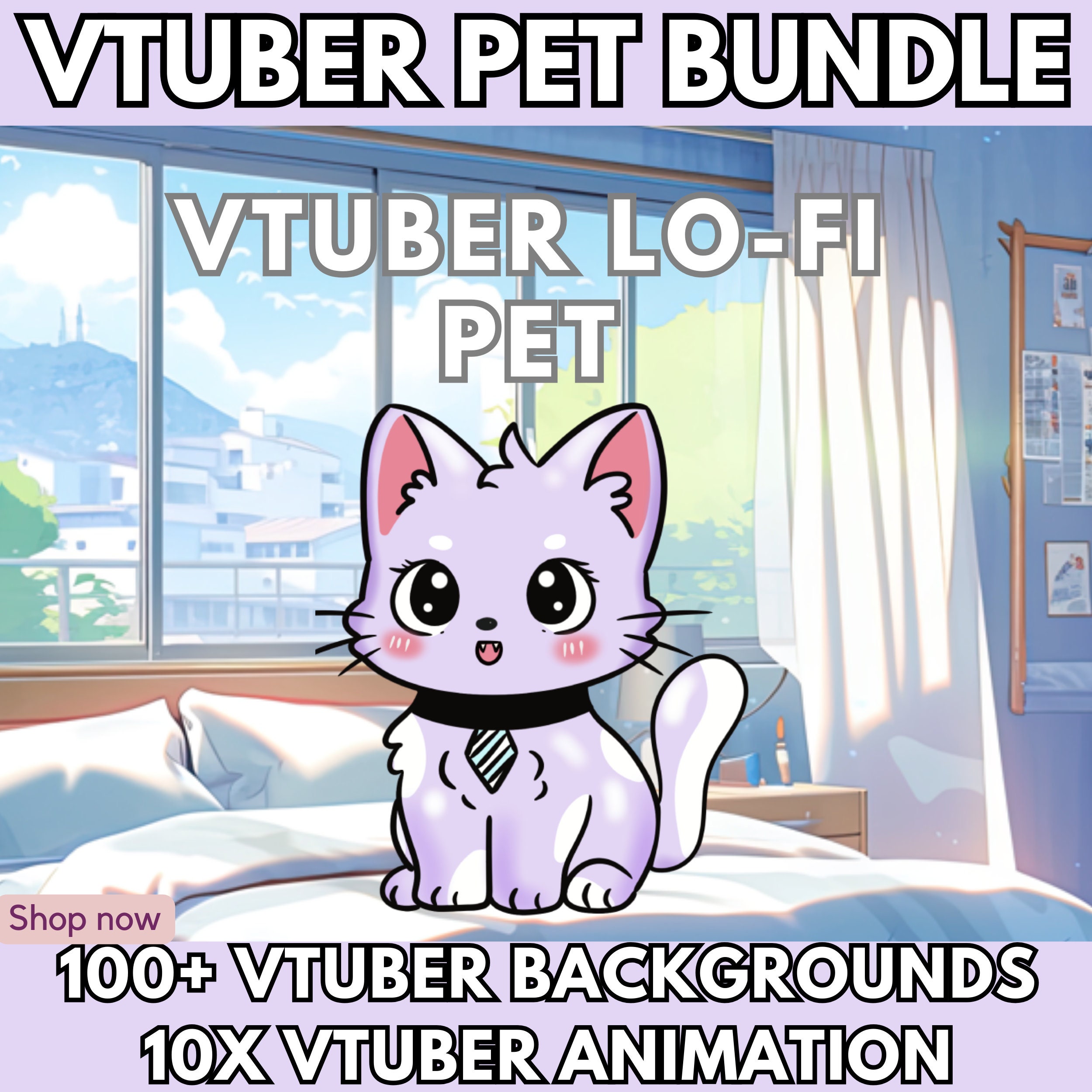 Animated Vtuber Pet Cat Twitch Stream Decoration Vtuber Assets Stream ...