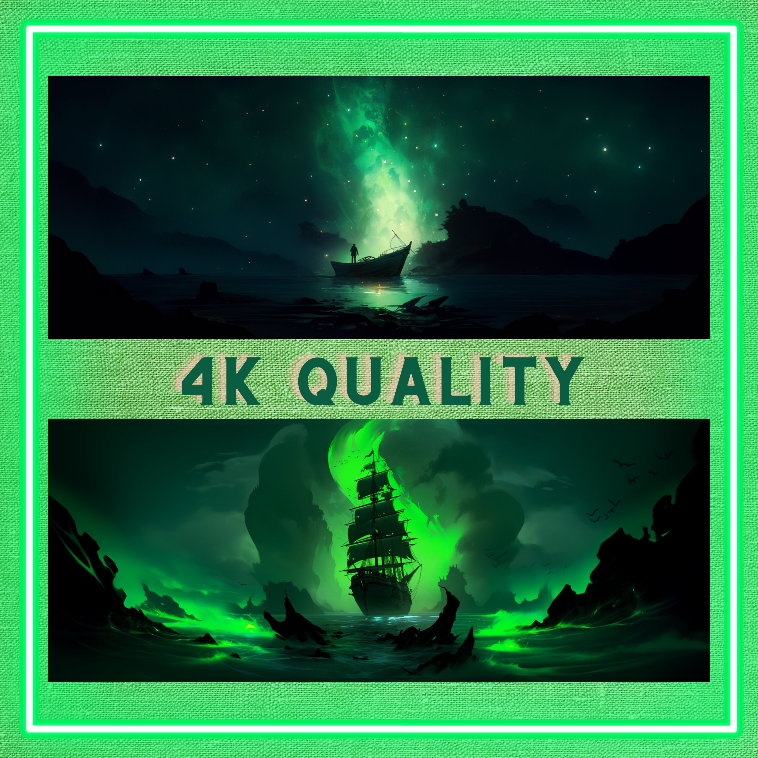 30x Twitch Green Banner Cozy Twitch Background Cozy Twitch Banner Cozy ...