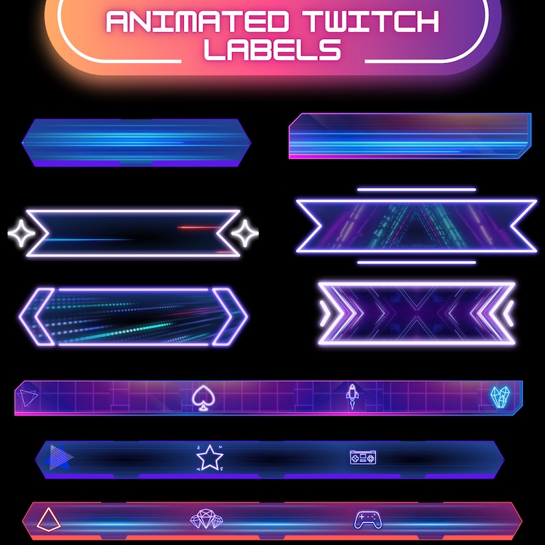 Synthwave Animated Twitch Stream Overlay Package (digital Download) - Etsy