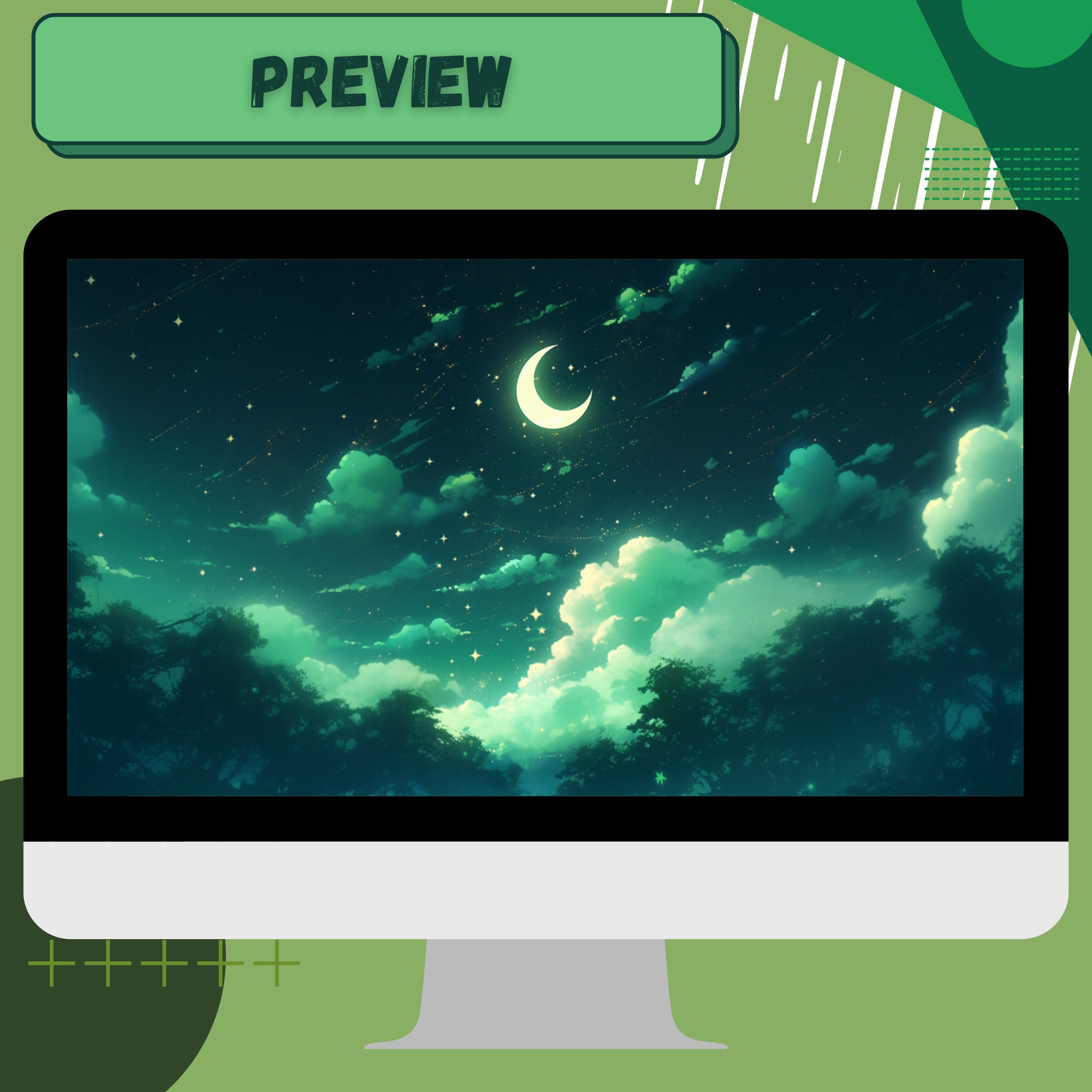 Green 30x Wallpapers Vtuber Background Desktop Wallpapers MacBook ...