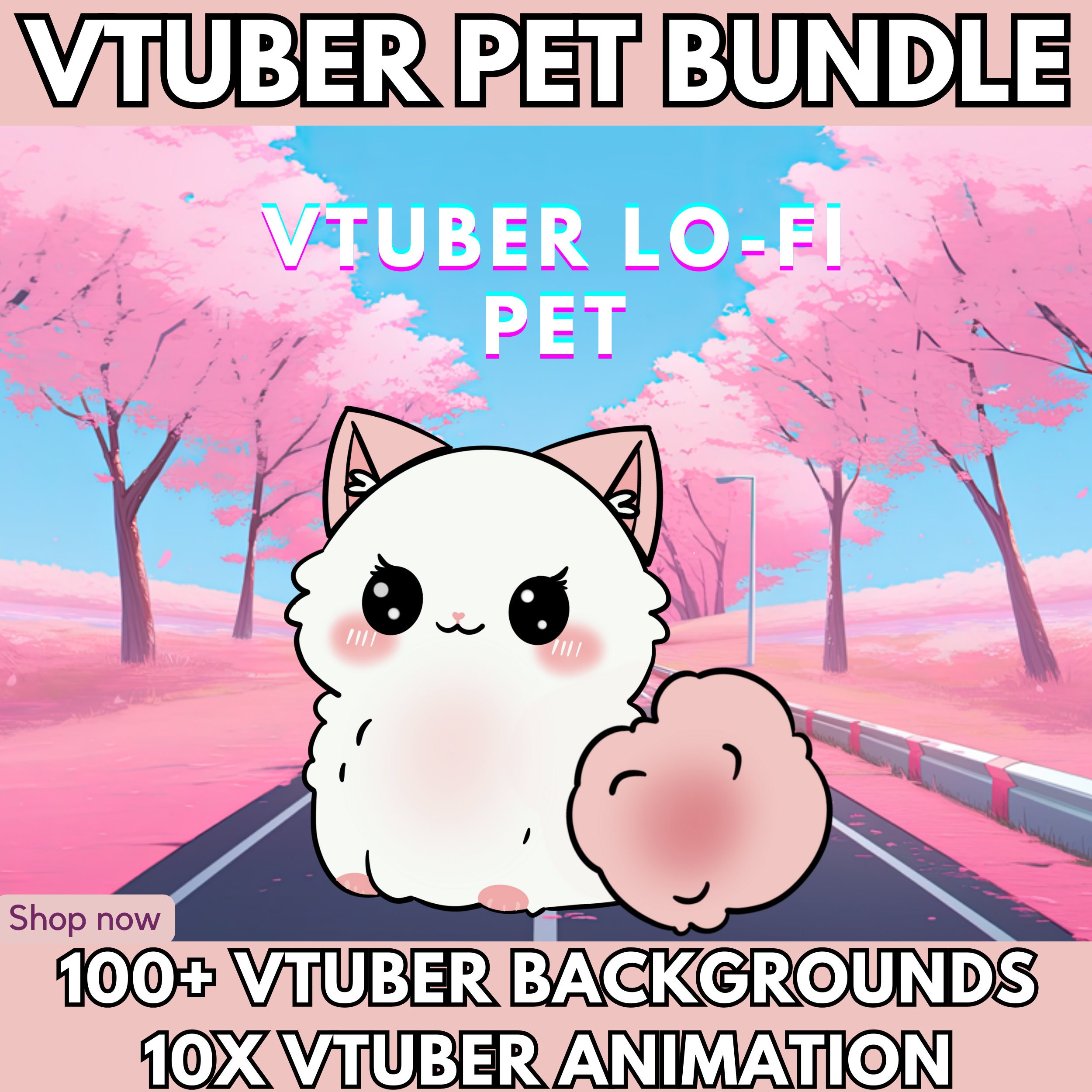 Animated Vtuber Cute Pet Cat Twitch Stream Decoration Vtuber Assets ...