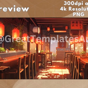 50 Anime Restaurant Backgrounds: Twitch Stream & Vtuber Overlay ...