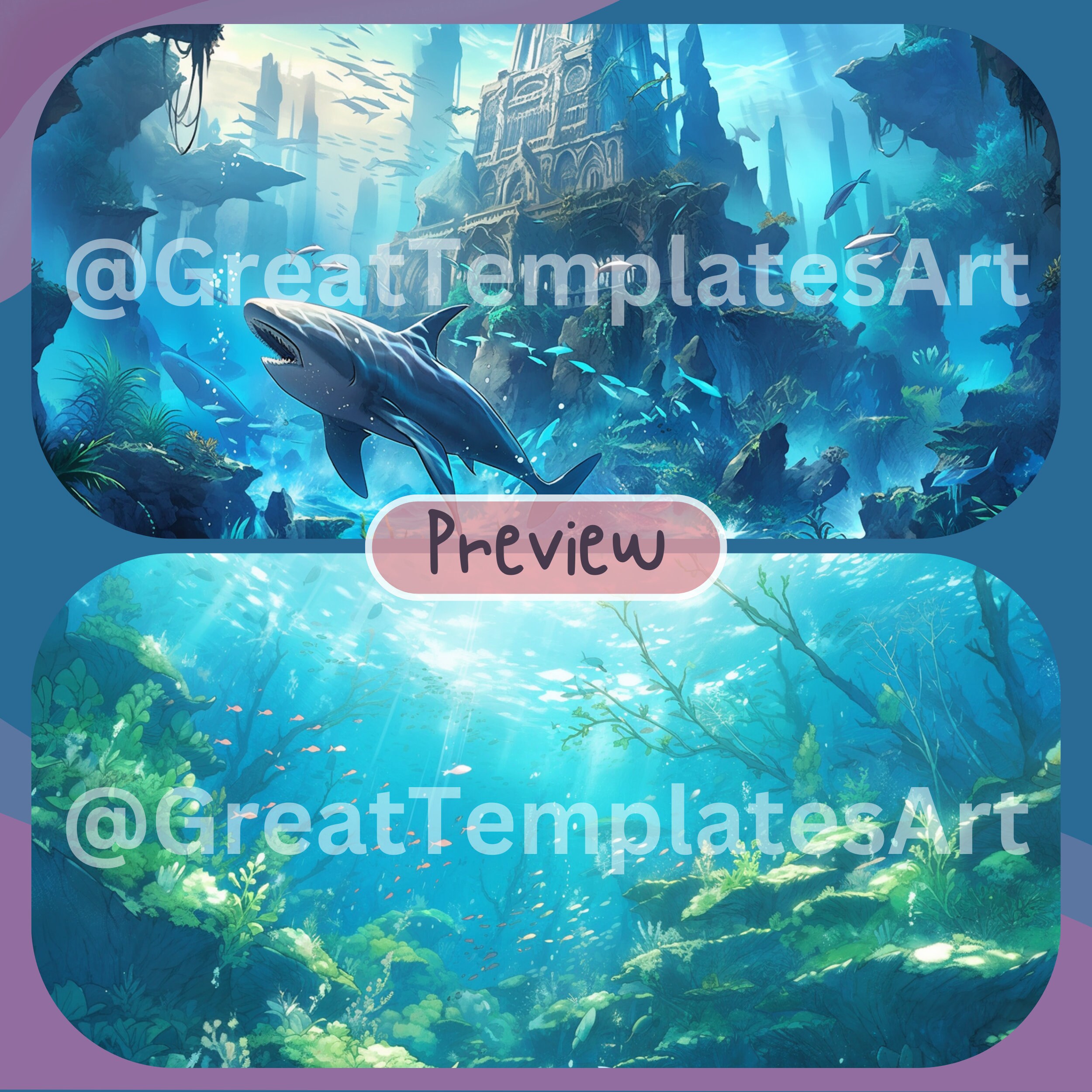 Underwater Vtuber Background, 60 Anime Backgrounds , Lofi & Anime ...