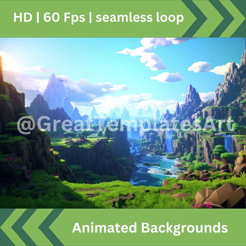 8x Animated Twitch Screens Minecraft Twitch Overlay Stream Overlay ...