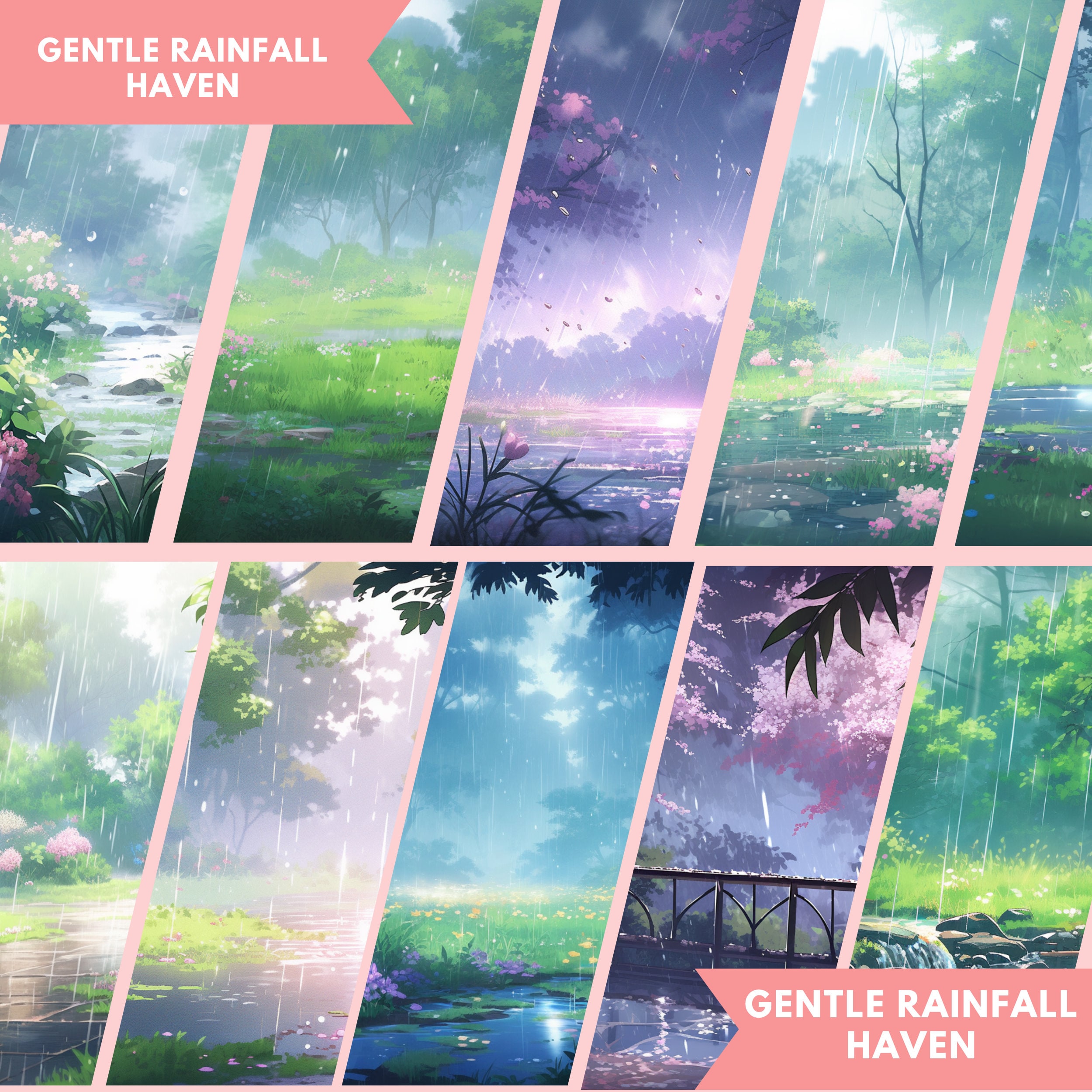 Spring Season Background 100x Virtual Background Stream Asset Lofi ...